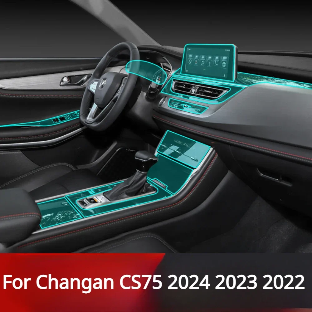 For-Changan-CS75-2024-2023-2022-Interior-Accessories-film-transparent-TPU-Gear-Panel-Center ...