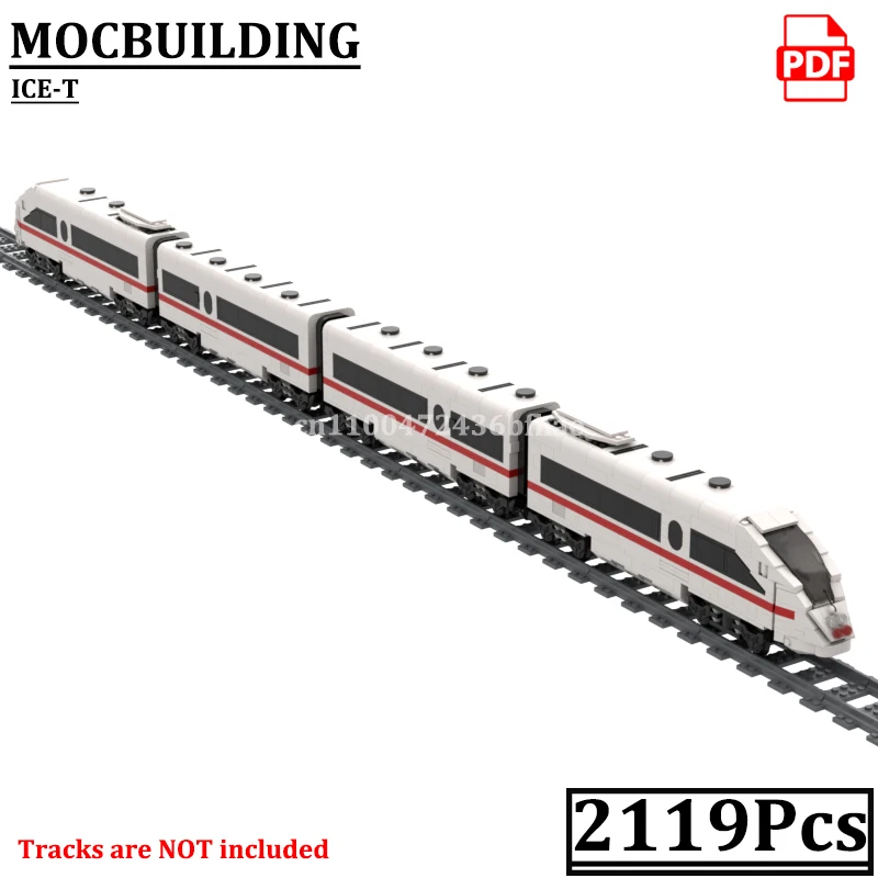High-Speed Train DB ICE T EMU Model Blocks MOCBUILDING City Railcar ...