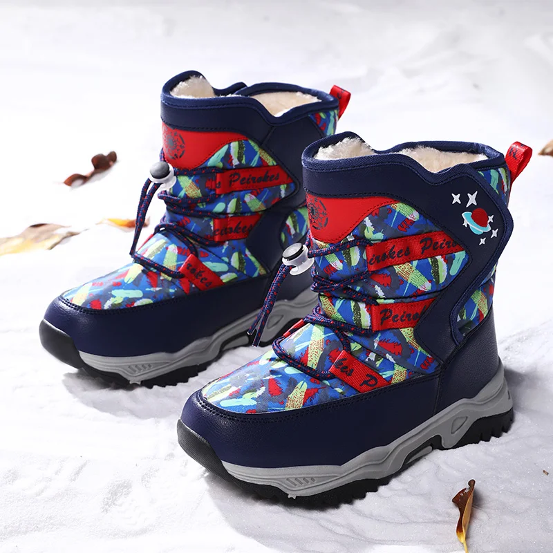 Kids-Boots-Winter-Plus-Velvet-Warm-Boy-Snow-Booties-Cotton-Lining-Water ...