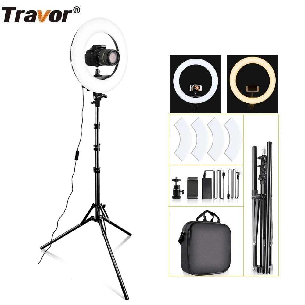 Travor-ring-lamp-14inch-ring-light-with-tripod-dimmable-5500K-LED-light ...