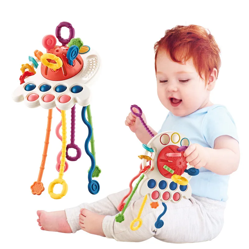 Baby-Montessori-Octopus-Pull-String-Sensory-Toys-Silicone-Sensory ...