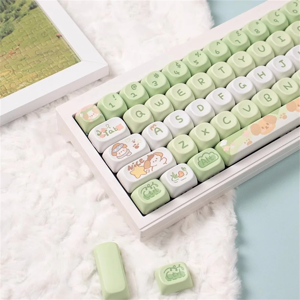 95Keys-Matcha-Puppy-Keycaps-MOA-Profile-PBT-Key-Caps-Kit-keyboard-kit ...