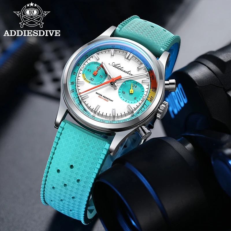 ADDIESDIVE New Men Watch 38mm Domed Glass Quartz Wristwatch ...
