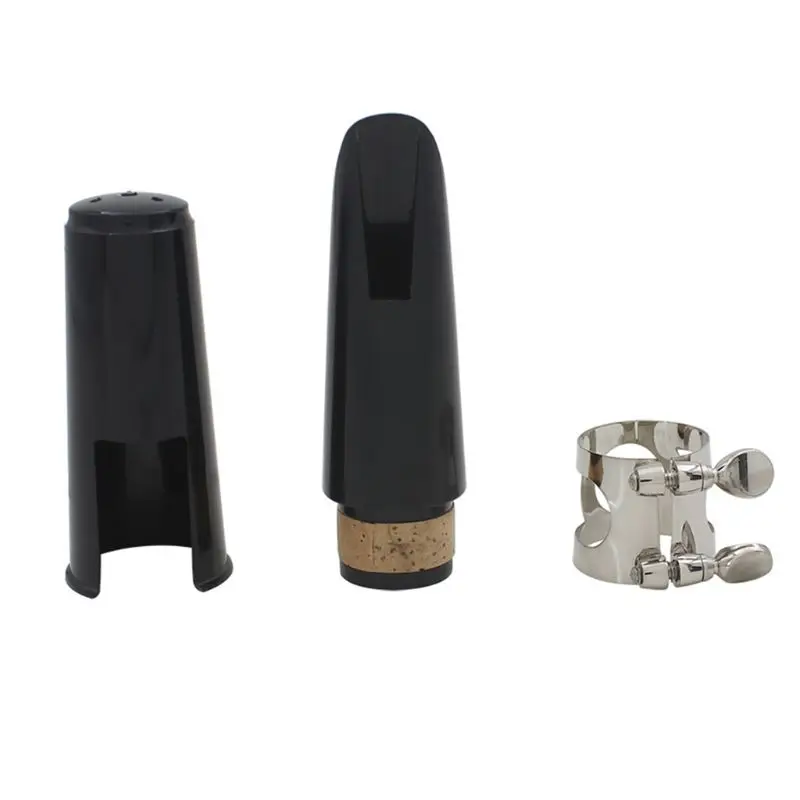 Clarinet-Mouthpiece-Kit-with-Ligature-one-Reed-and-Plastic-Cap-black ...