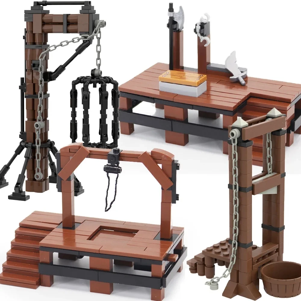 MOC-Medieval-Hanging-Cage-Guillotine-Building-Blocks-Kit-Middle-Age ...
