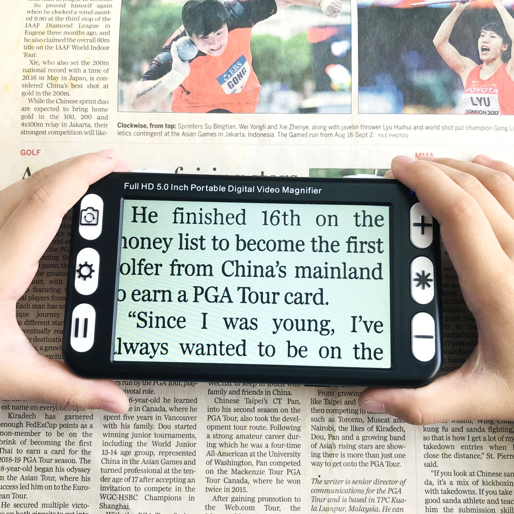 5inch LCD Display portable magnifie Low Vision Video Magnifier ...