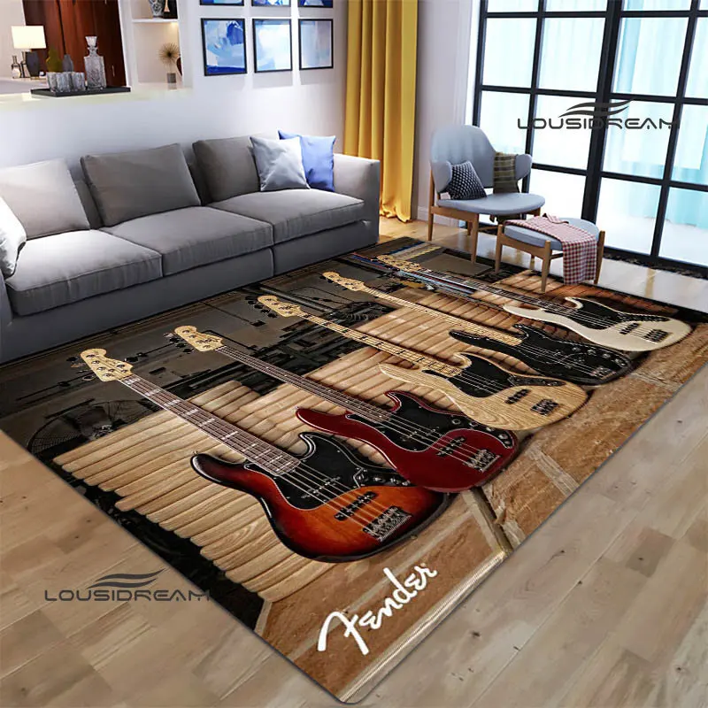 FENDER-guitar-Retro-printing-carpet-game-room-bedroom-beautiful-anti ...