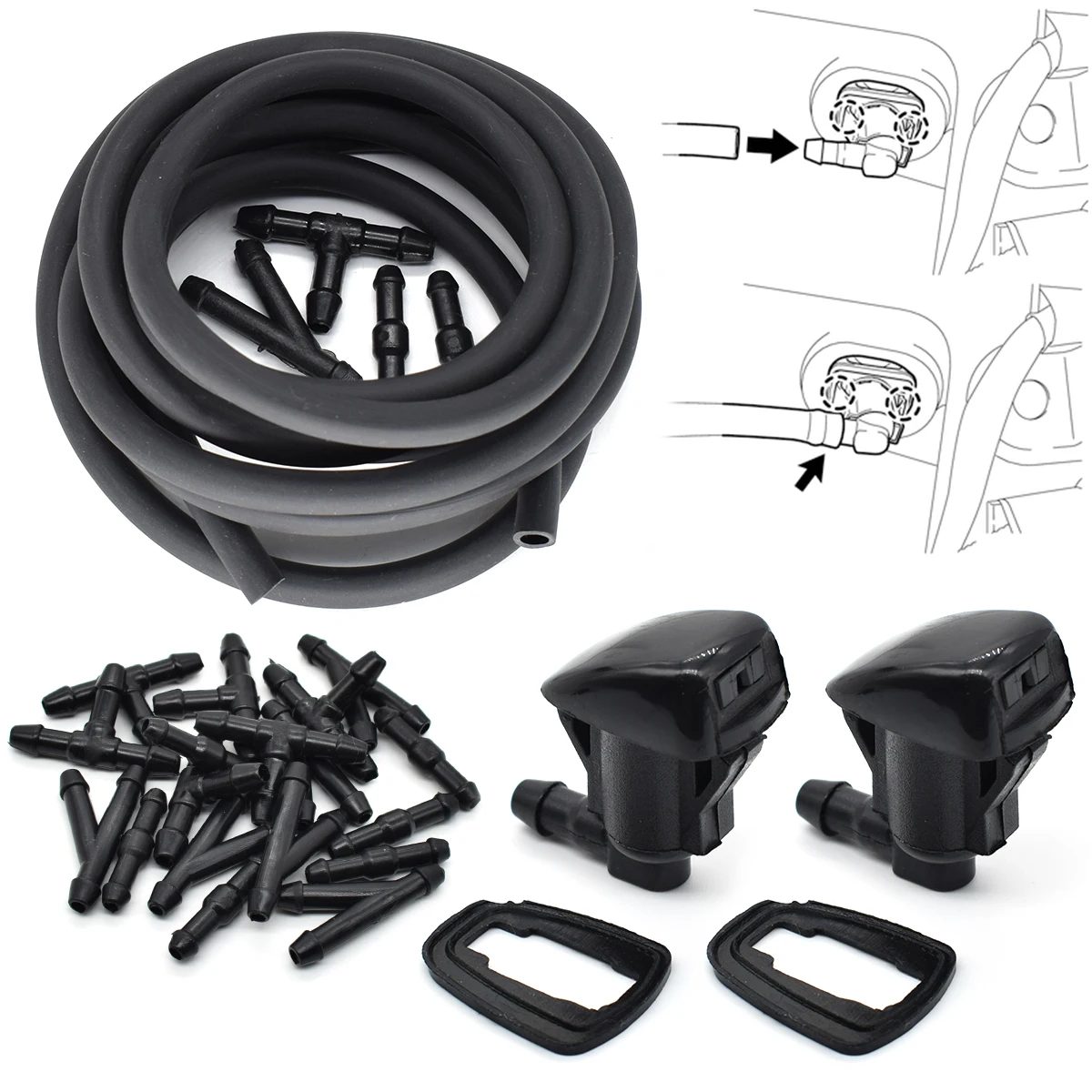 2X Front Windshield Wiper Washer Jet Nozzle Kit For Jeep Grand Cherokee ...