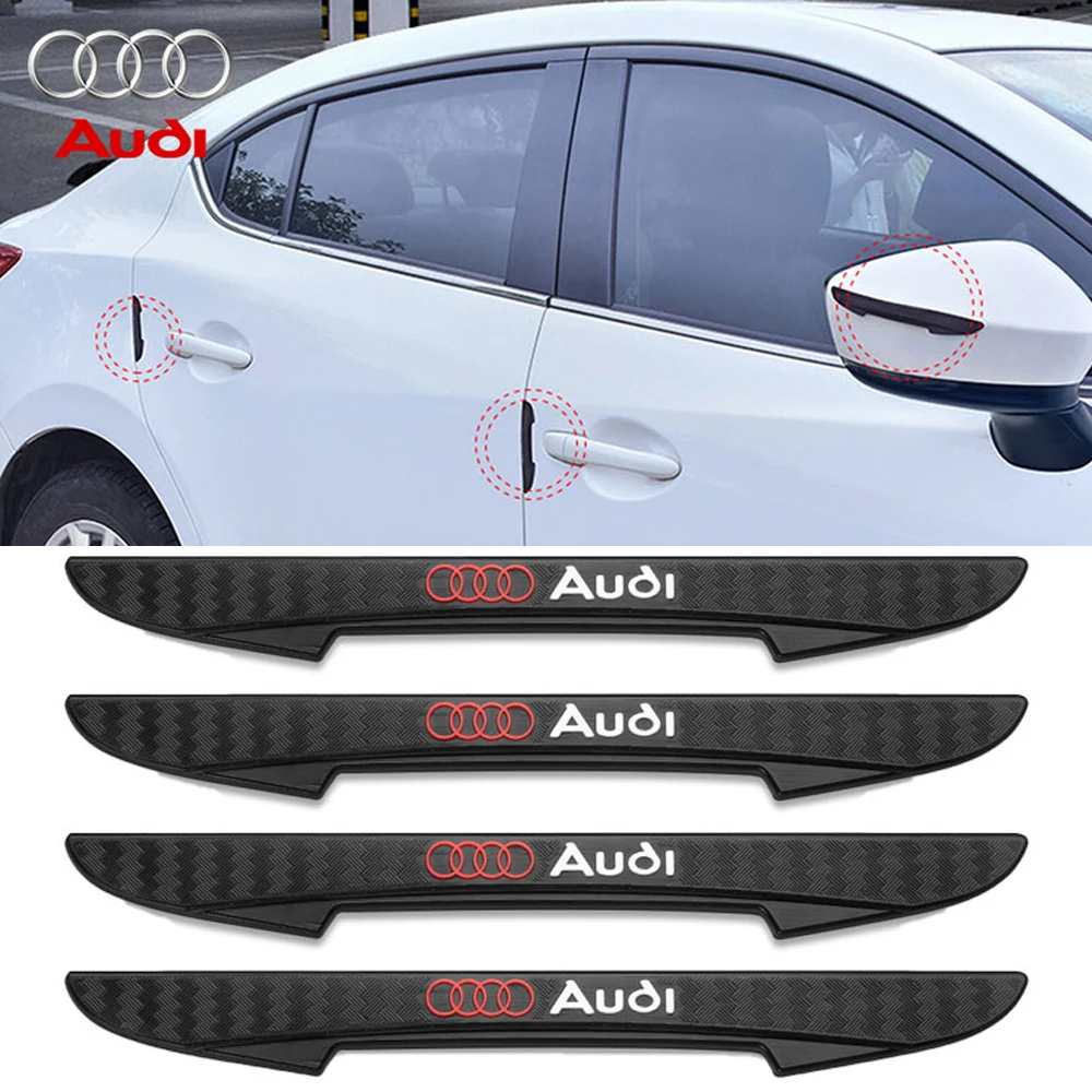 4pcs Rubber Car Door Edge Protector Stickers Anti-Collision Strip For ...