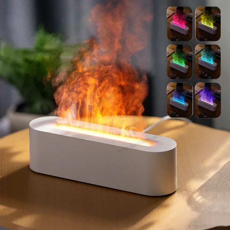 USB-Flame-Aroma-Diffuser-Humidifier-7-Colors-RGB-Simulation-Light ...