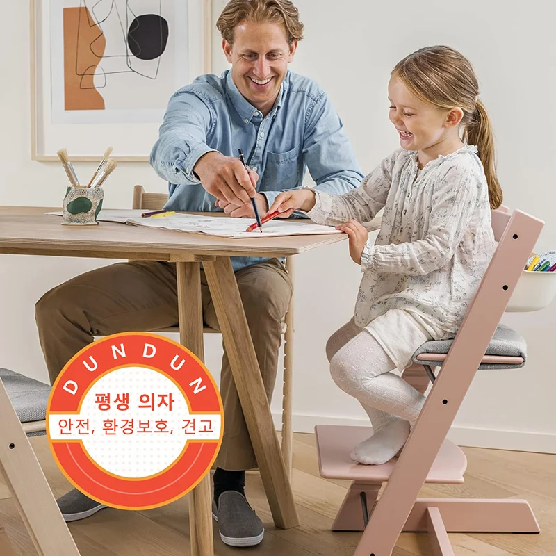 Baby-Feeding-Chair-Solid-Wood-Baby-Dining-High-Chair-With-Tray-For-Babe ...