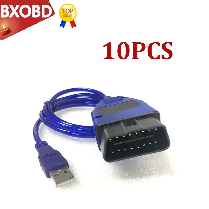 10pcs/lot Usb Vag-com Interface Cable Ch340 Chip Kkl Vag-com 409.1 Obd2 Obdii Diagnostic Scanner ...