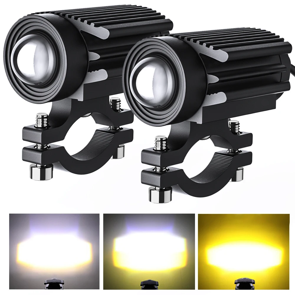 Motorcycle Driving Lights Mini Led Headlights Fog Lights Super Bright ...