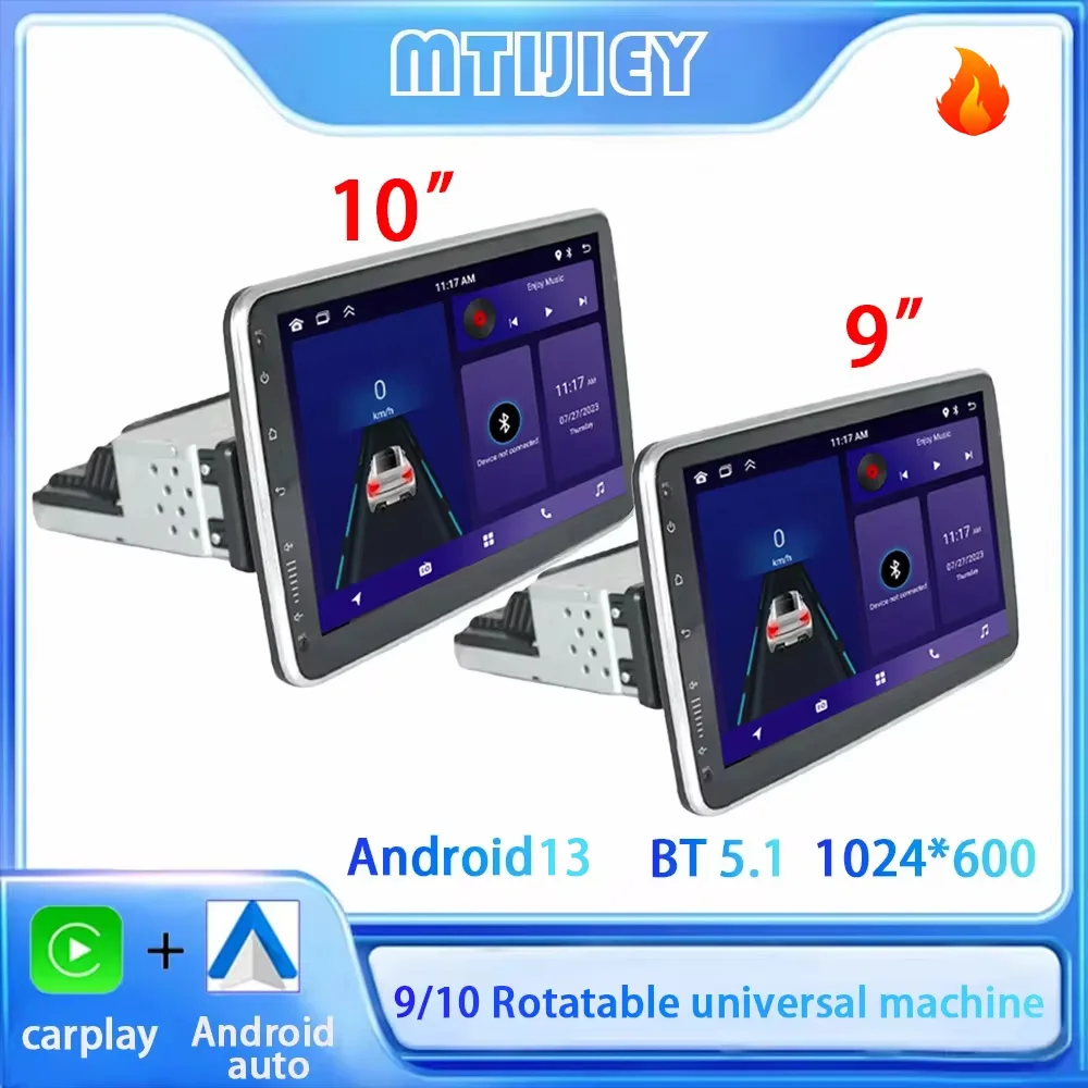 1din-Android13-9-10-inch-Car-Stereo-Radio-Rotate-Touch-Screen-For ...