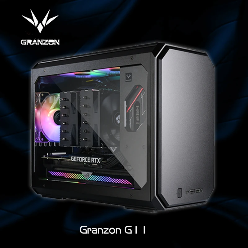 Granzon-G11-ITX-MTX-Gamer-Cabinet-19L-Aluminum-Small-Side-penetrating ...
