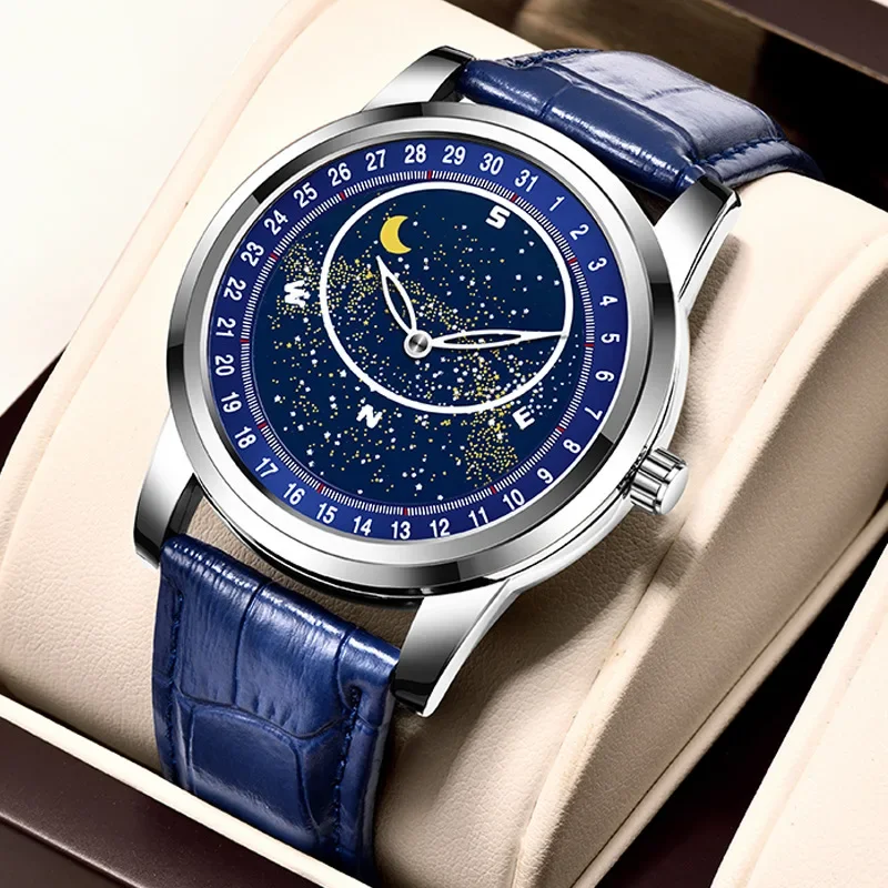 Mens-Mechanical-Watch-Automatic-Movement-Stainless-Steel-Rotating ...