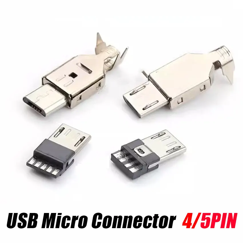 4-Pin-5-Pin-Micro-USB-set-Jack-USB-Plug-Male-Connector-Jack-Sockect ...