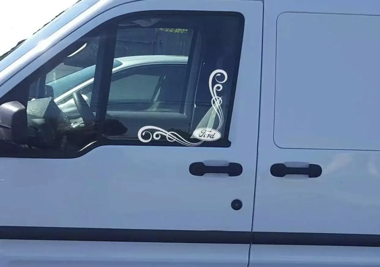 For 2x Ford Transit Connect Side Window left and right vinyl stickers ...