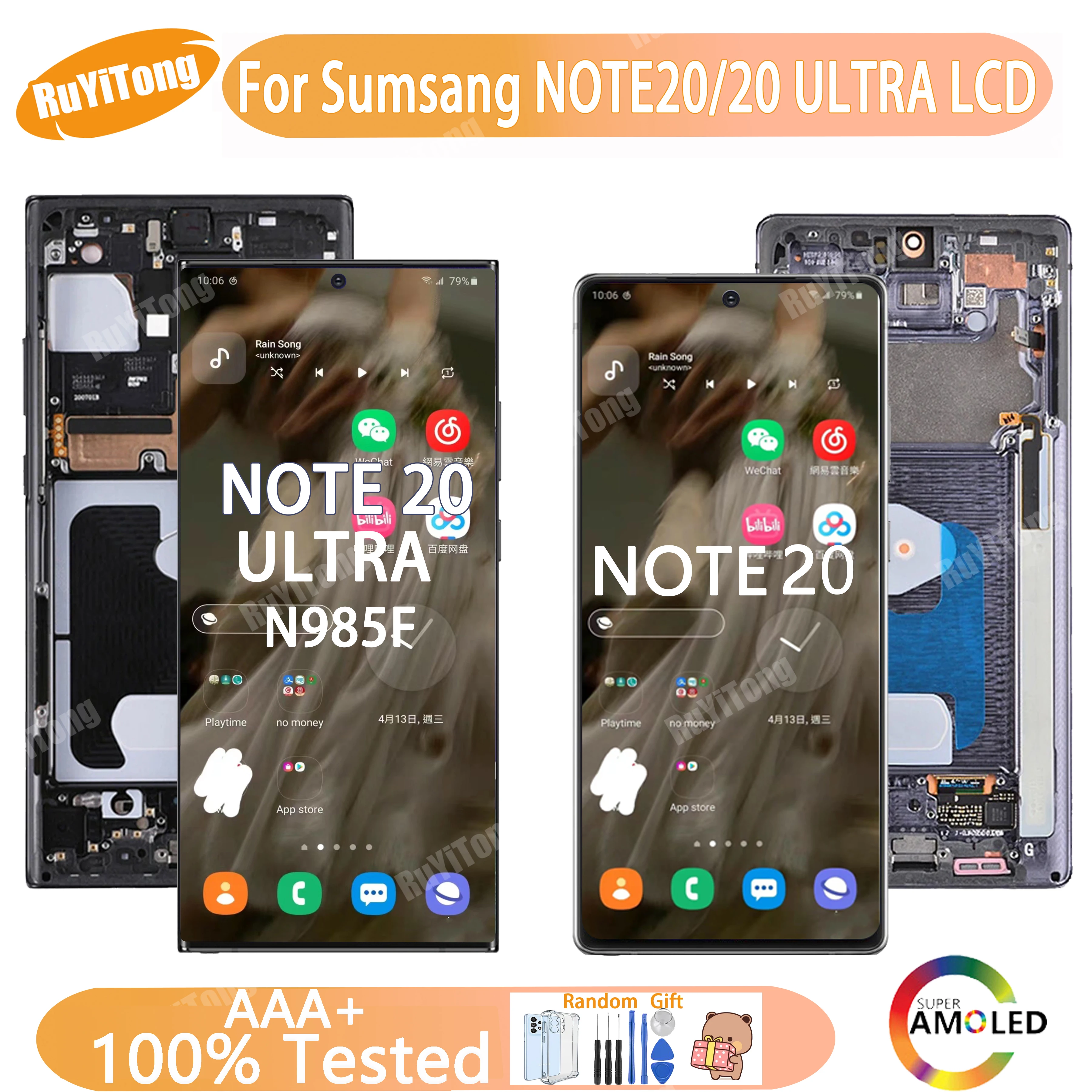 Multiple Tested Super Amoled For Samsung Galaxy Note 20 N980F LCD ...