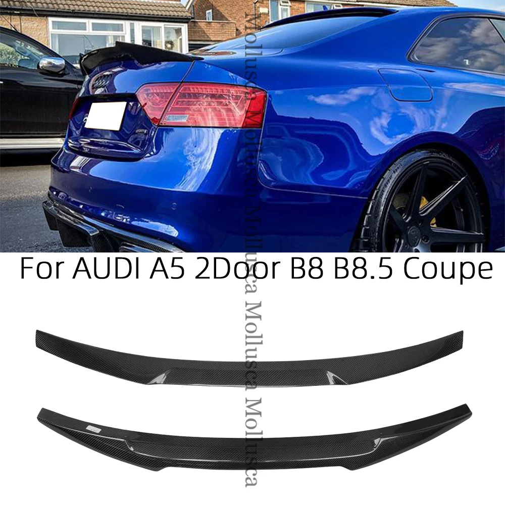 For AUDI A5 B8 B8.5 2Door Coupe 8T3 M4 Style Carbon fiber Rear Spoiler ...