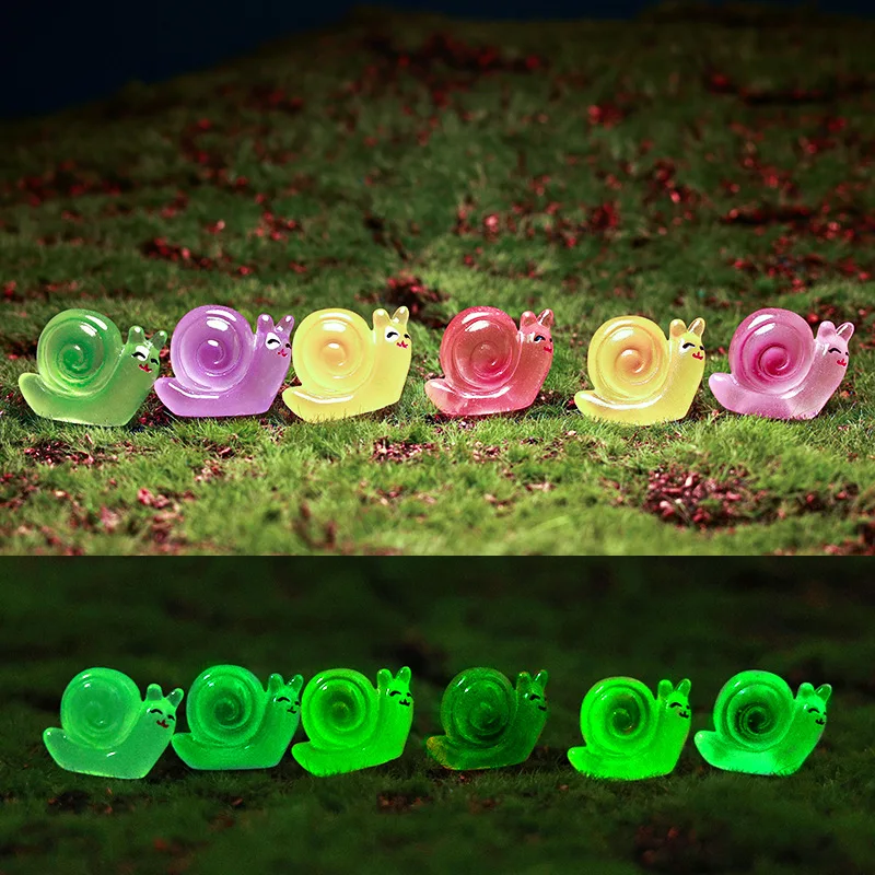 50pcs-Cute-Mini-Resin-Snail-Miniature-Figurine-Fairy-Garden-Home ...