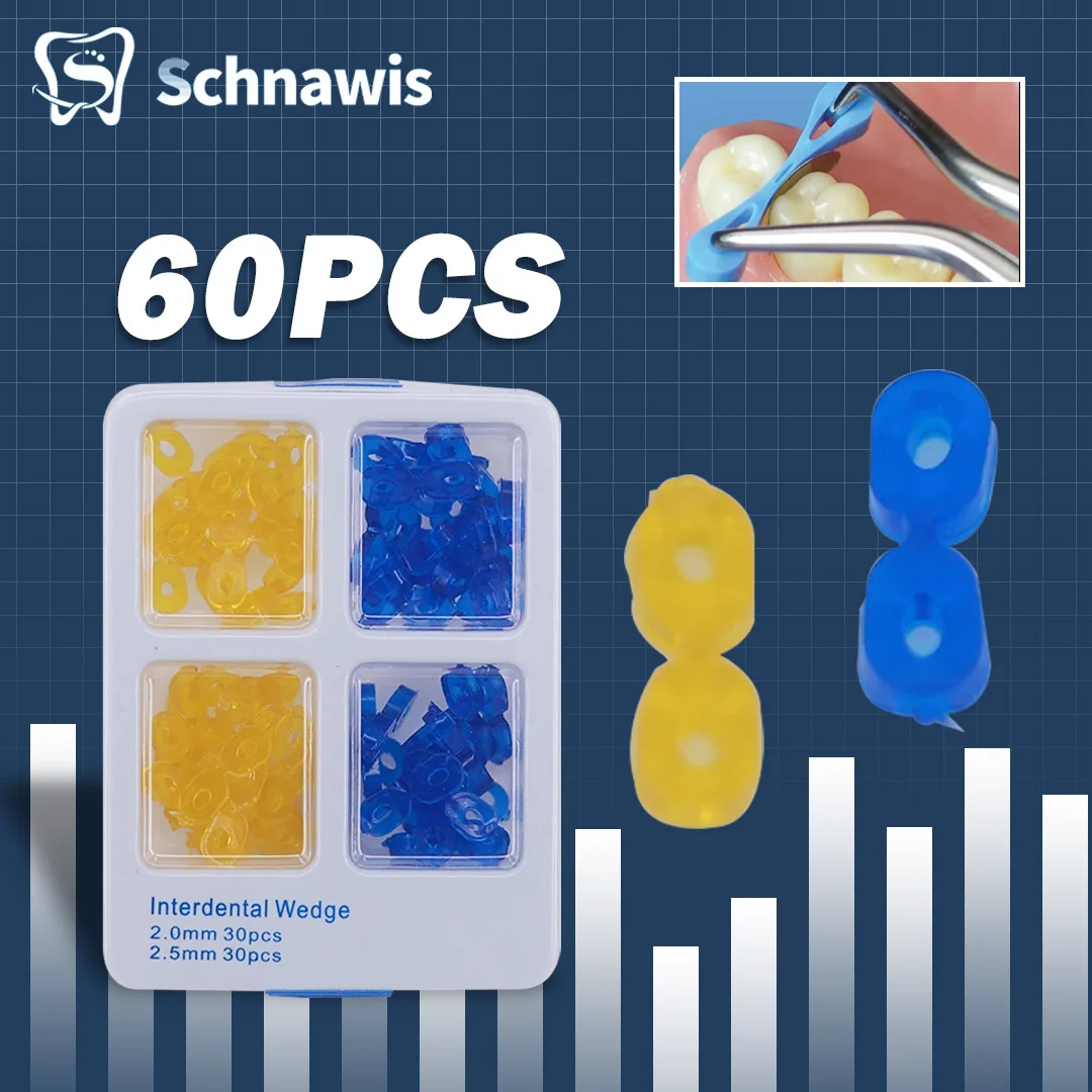 60Pcs-Dental-Elastic-Rubber-Fixing-Wedges-Matrix-Matrices-Dam-Composite ...