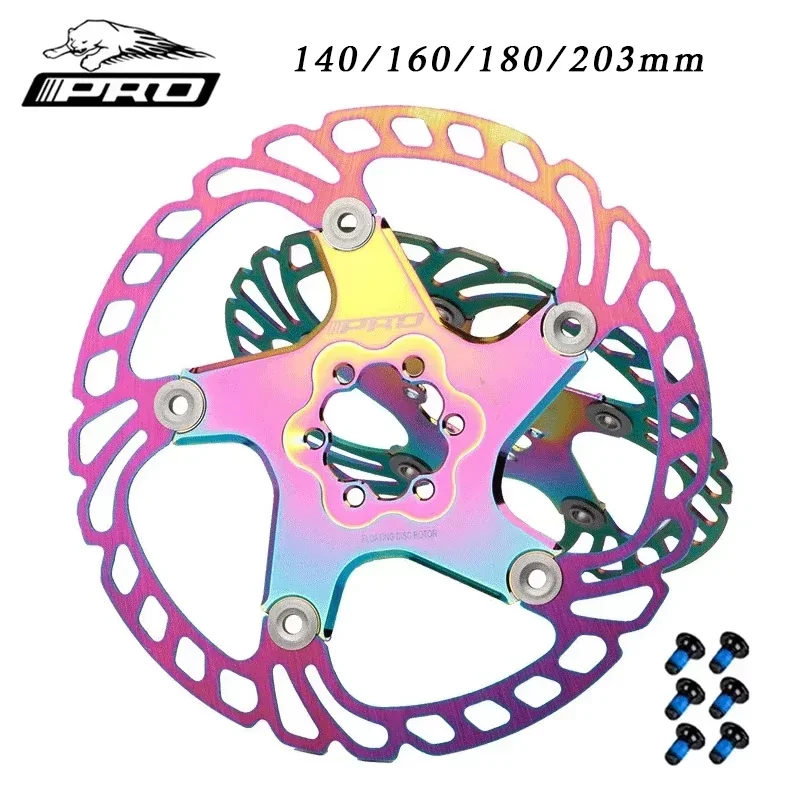 IIIPRO Mountain bike thickened floating rotor rainbow 140mm 160mm 180mm ...