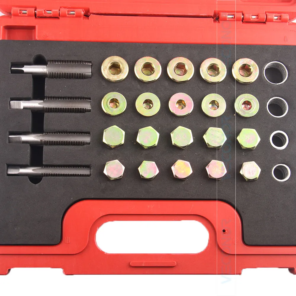 64Pc Oil Pan Thread Repair Kit Sump Gearbox Drain Plug Set, 49% OFF