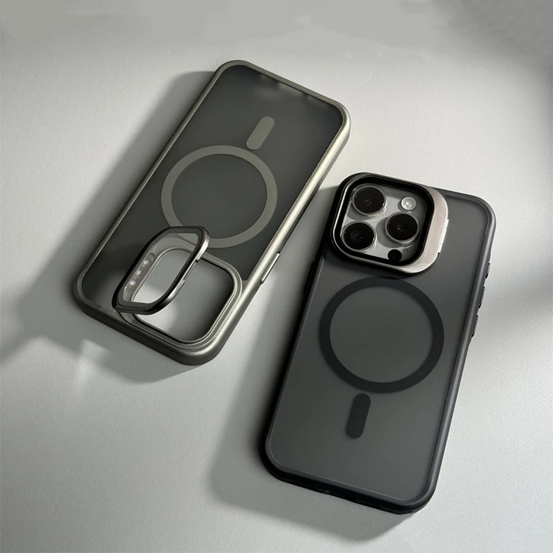 Metal-Lens-Stand-Holder-MagSafe-Phone-Case-For-iPhone-16pro-max-15-Pro ...