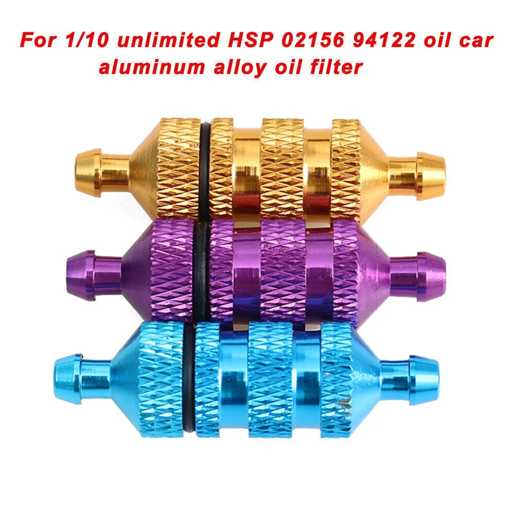 Oil Filter Aluminum Alloy Oil ForNitro Fuel Filter Simulation For 1/8 1 ...