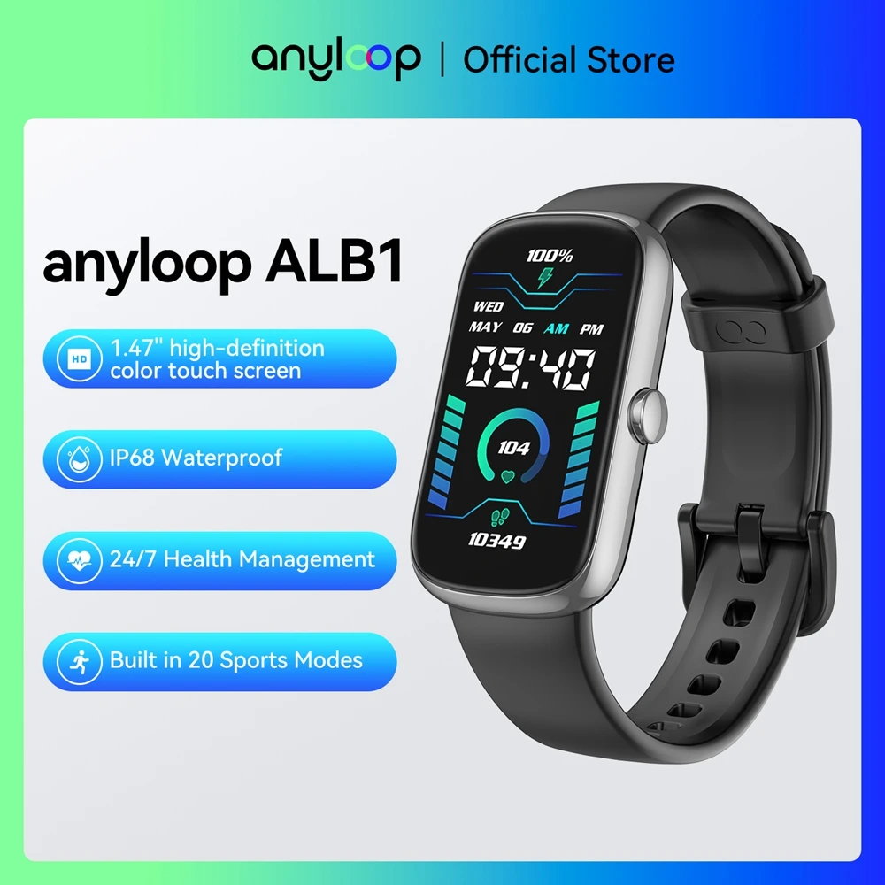 anyloop-ALB1-Smart-Watch-Sports-Fitness-Tracker-Adult-Heart-Rate ...