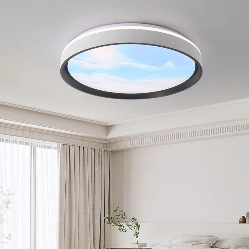 Modern-LED-Ceiling-Chandelier-Blue-Sky-Round-Ceiling-Lights-for-Bedroom ...