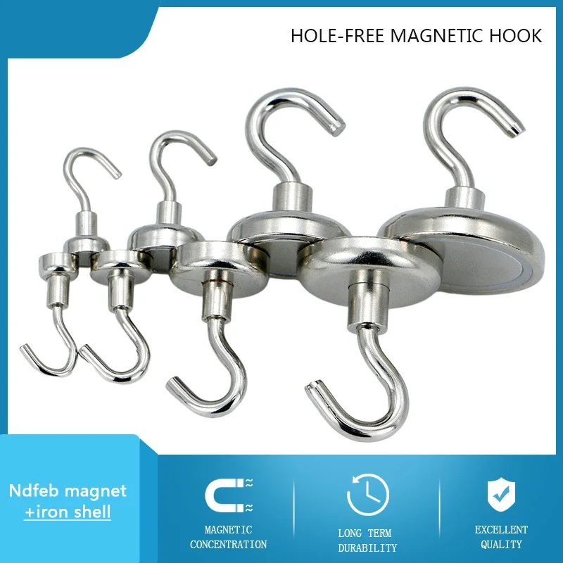 Magnetic-Hook-Neodymium-Magnet-E8-E10-E12-E14-Electroplating-Metal ...