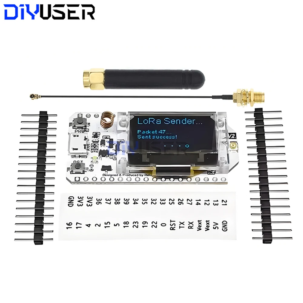 Placa de desenvolvimento SX1276 LoRa ESP32 com OLED azul de 0,96 ...