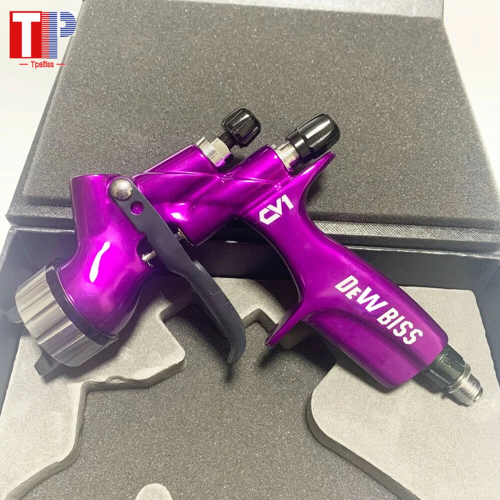 Tpaitlss Purple Spray Gun HVLP CV1 Car Paint Spray gun Capacity 600cc ...