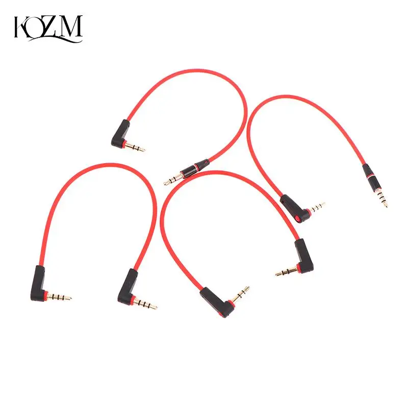 3-Pole-Right-Angled-3-5mm-Male-to-Male-Short-AUX-Stereo-Cable-20cm-30cm ...