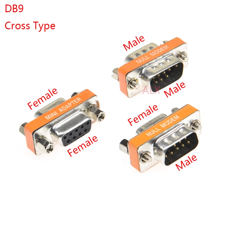 Mini Null Modem Serial Connector, Feminino e Masculino Plug Adapter ...