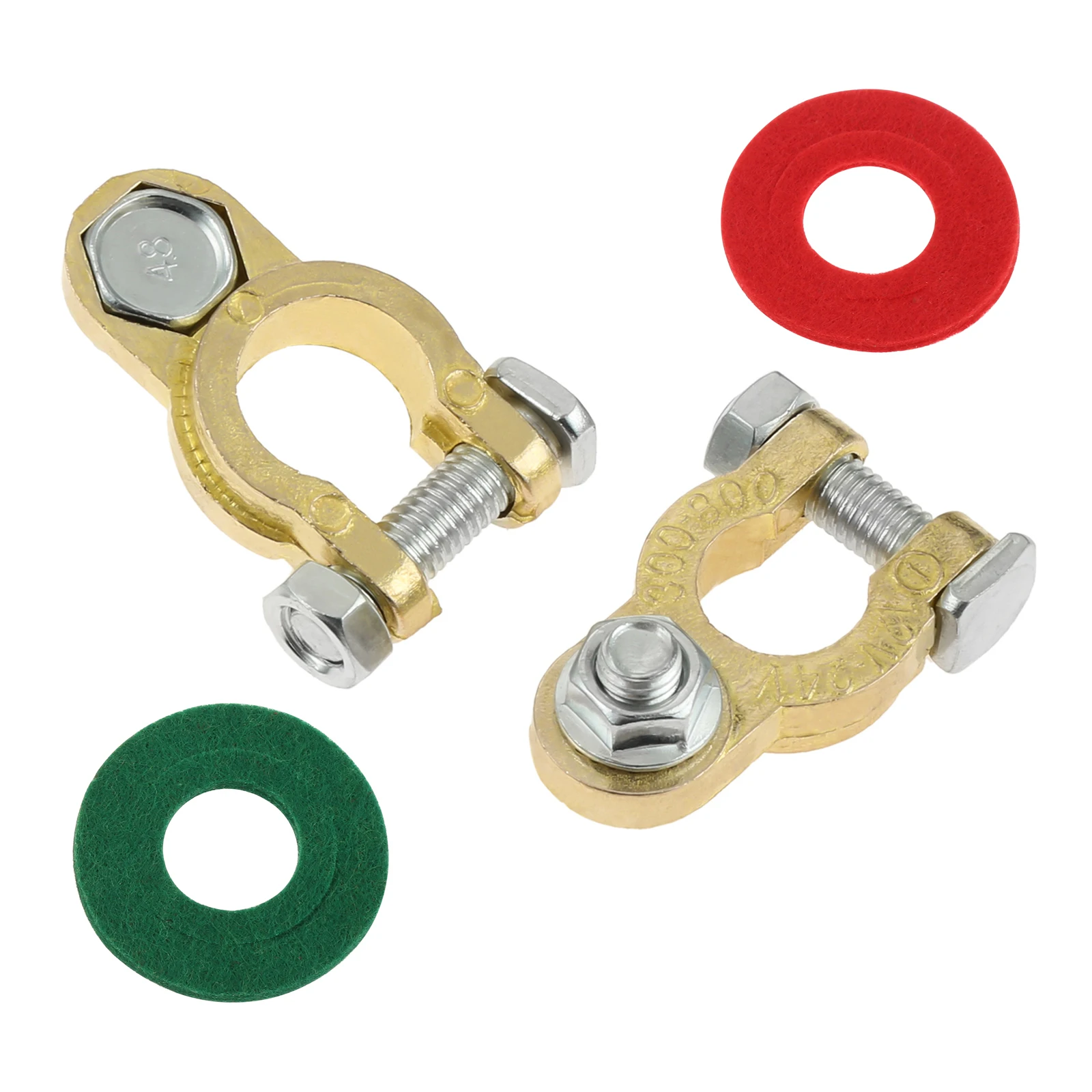 1-2-Pairs-Copper-Car-Battery-Terminals-12V-24V-Battery-Pole-Clamps-with ...