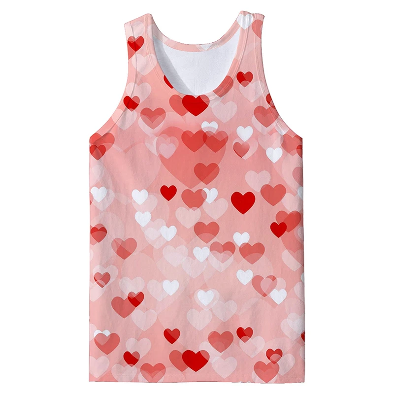 Fashion-3d-Print-Red-Love-Heart-Couple-Tank-Top-Men-Women-Casual ...