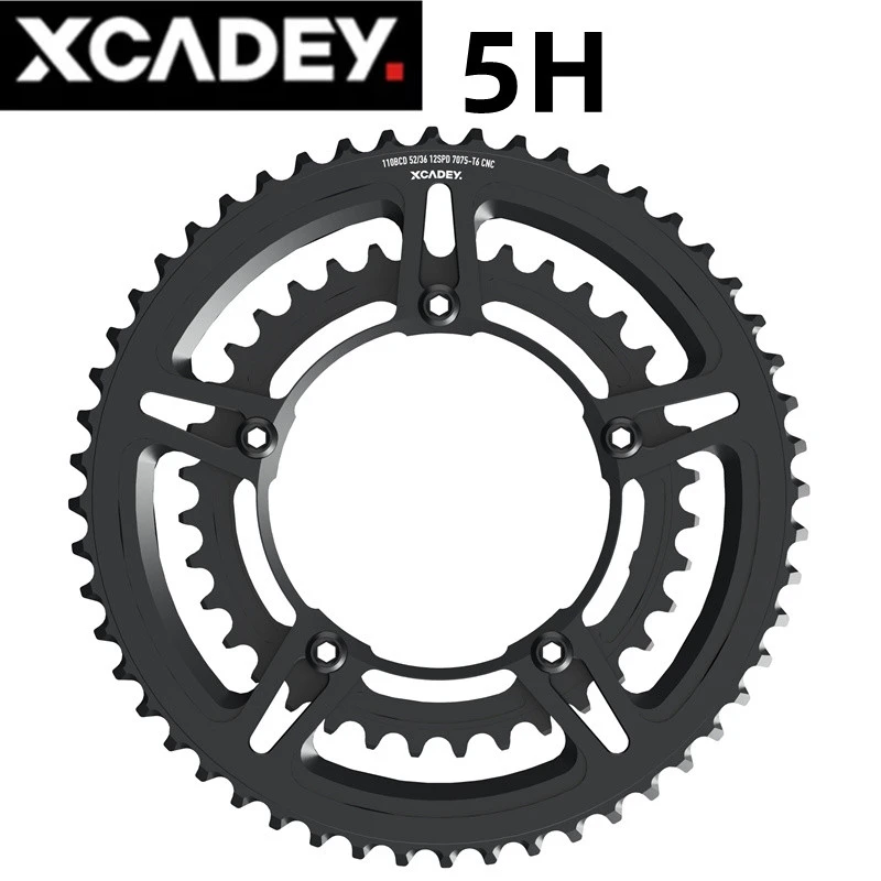 XCADEY 크라운 체인 링 53 39T 52 36T 50 34T 크라운 XCADEY 4H 110BCD 4s 5H 110BCD ...