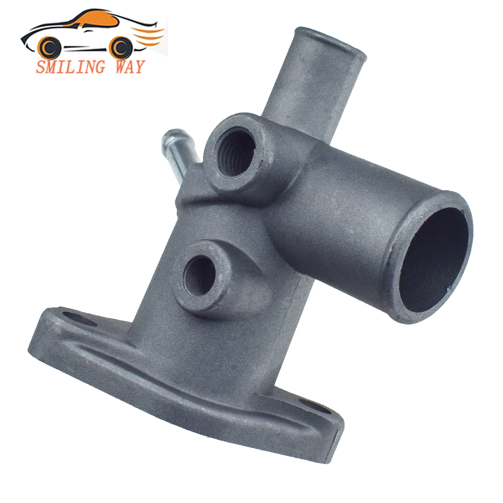 New Aluminium Thermostat Housing Engine Coolant Water Outlet Water Fit ...