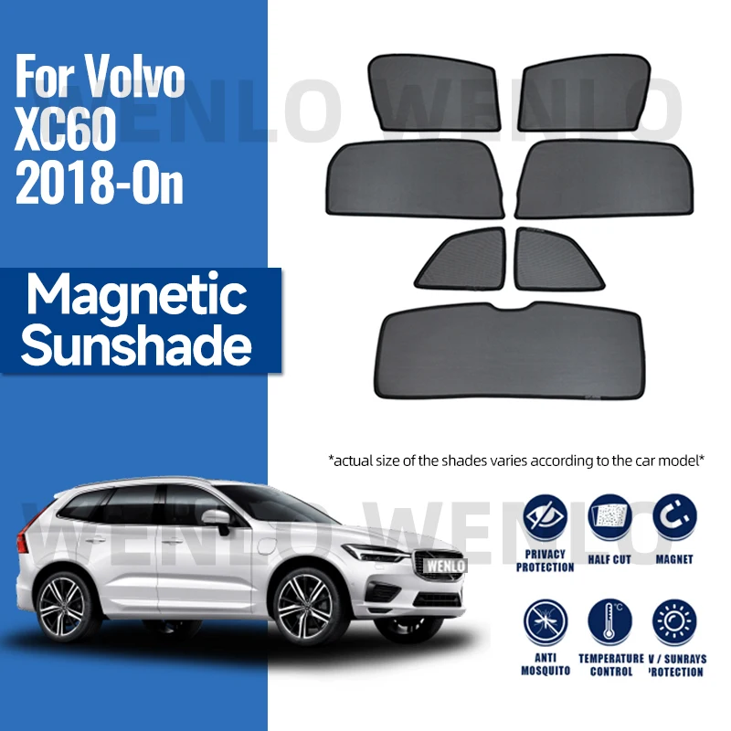 For-Volvo-XC60-2018-2023-Rear-Side-Window-Sun-Shade-Visor-Car-Sunshade ...
