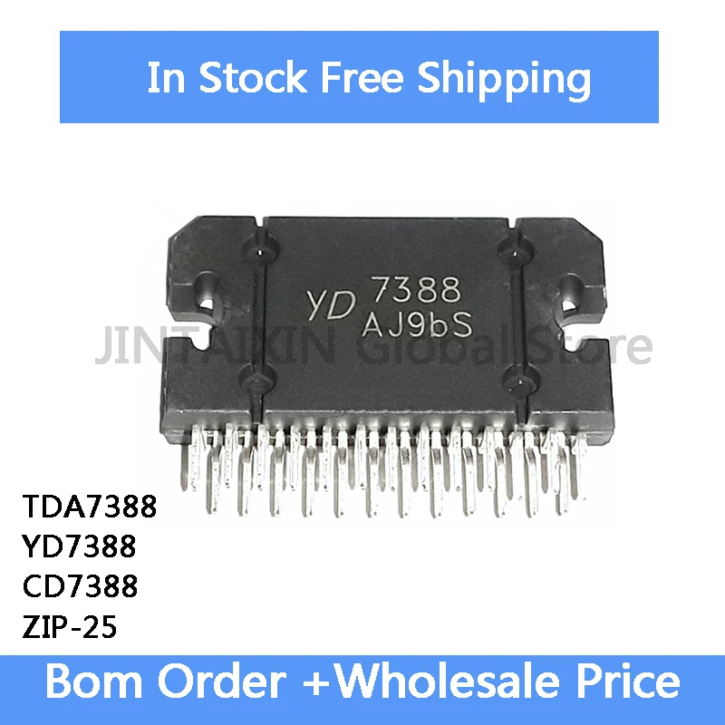 2 uds TDA7388 YD7388 CD7388 7388 ZIP-25 amplificador de potencia de ...