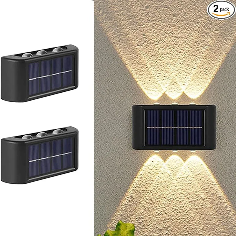 Solar-Wall-Lights-Outdoor-Waterproof-LED-Fence-Lamp-Up-And-Down ...