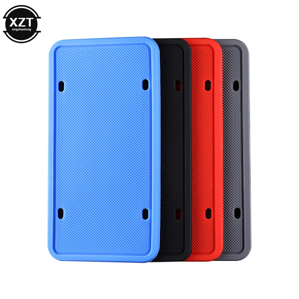 Car-Silicone-License-Plate-Frame-Kit-Detachable-Waterproof-Screw ...