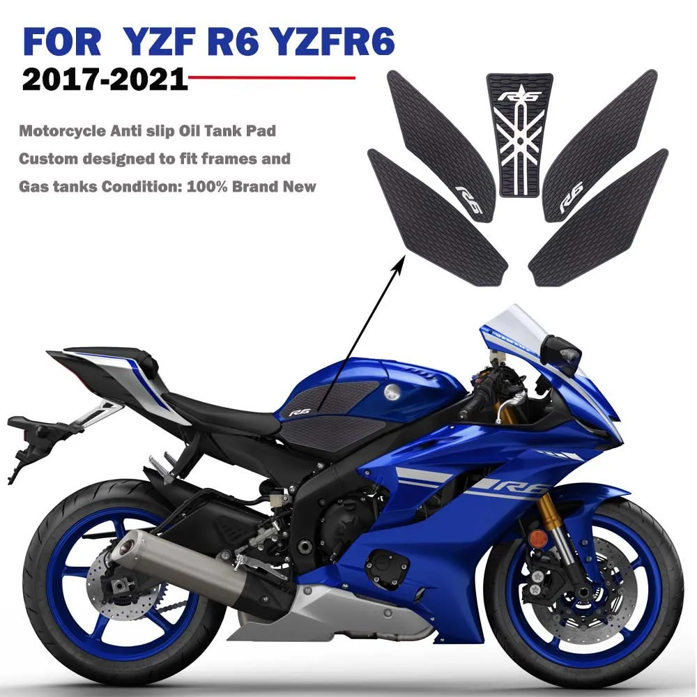 For-YZF-R6-YZF-R6accessories-side-fuel-tank-pad-knee-grip-traction-pad ...