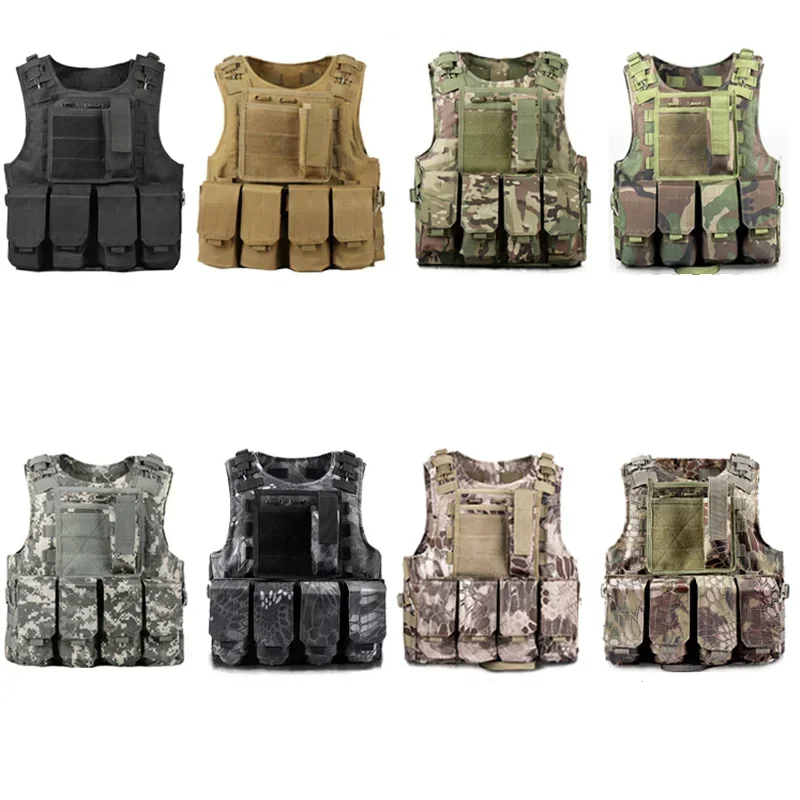 Kids Tactical Vest Combat Training Assault Plate Carrier Outdoor ...