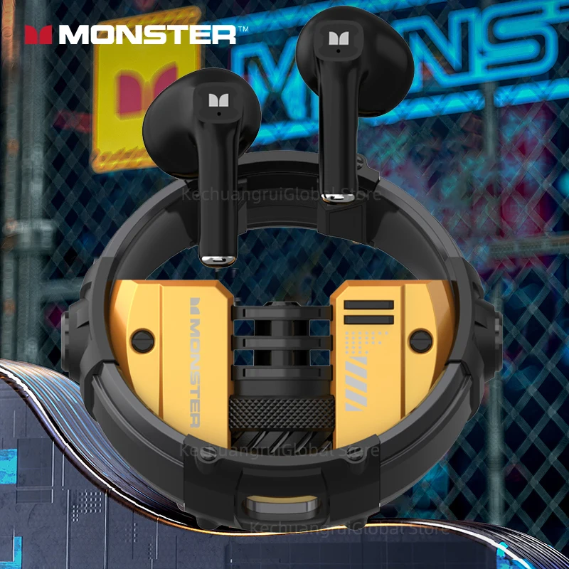 Monster-XKT10-Bluetooth-Earphones-Wireless-Headphones-Gamer-Headset ...