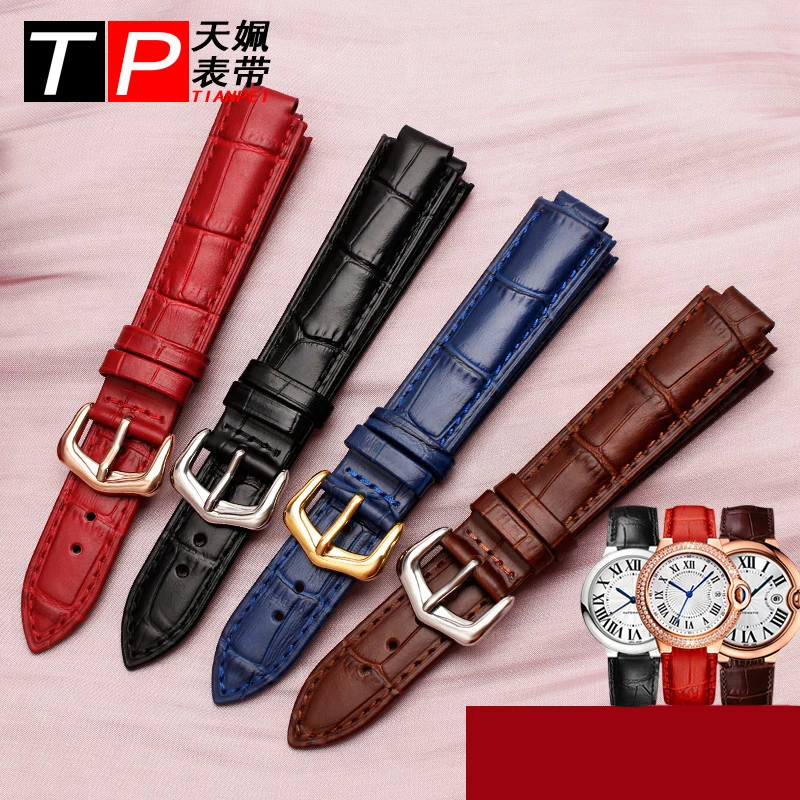 Women-s-Genuine-Leather-Watch-Band-For-Cartier-Blue-Balloon-Watch-Strap ...