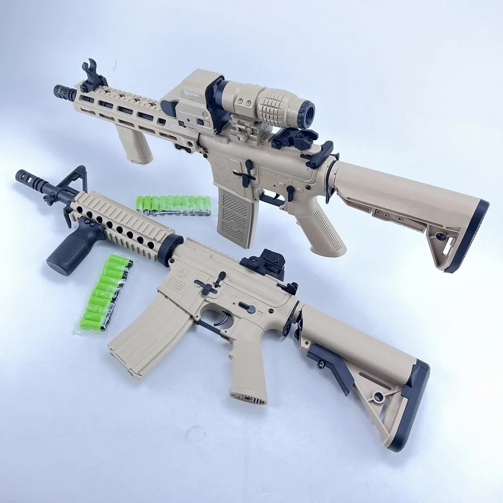 Bohan SLR Feng Jiasheng Mk8 M4 모델링 링크 리턴 황금 치아 전기 연속 헤어 스폰지 부드러운 총알 총 ...